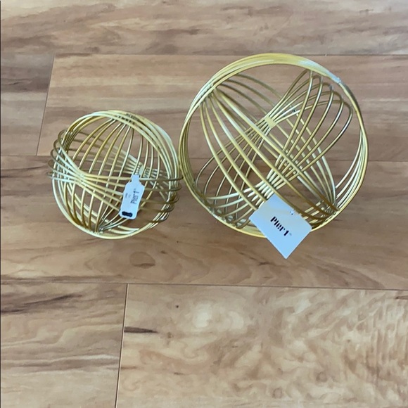 Pier 1 | Accents | Pier Golden Lines Geometric Decorative Spheres ...